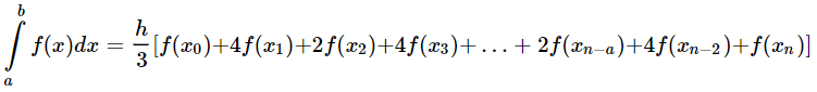 Simpson's 1/3 Rule in C Program