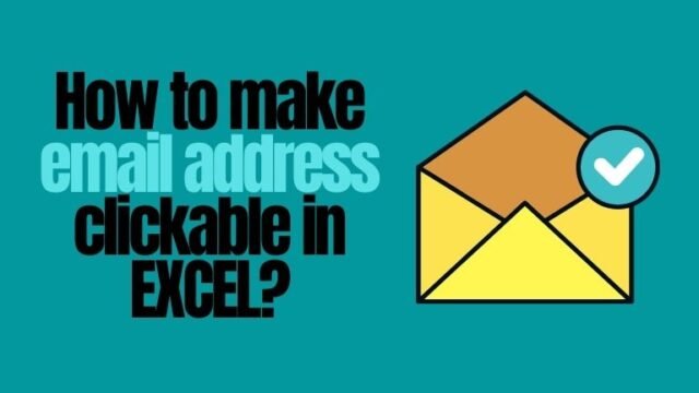 How To Make Email Address Clickable In Excel ExploringBits